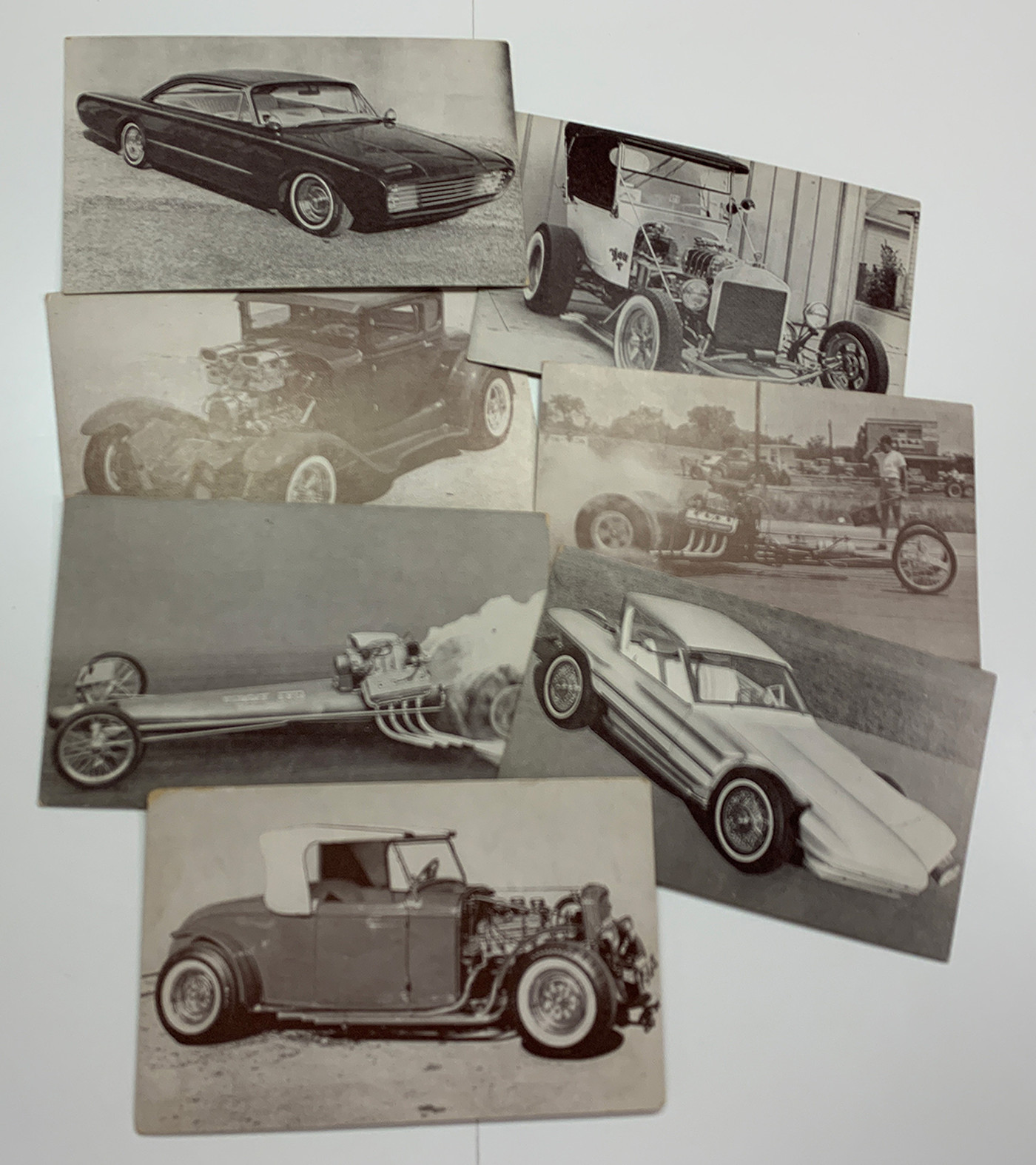 PIF #5: Seven vintage custom hot rod and custom postcards...*2 PICS*...