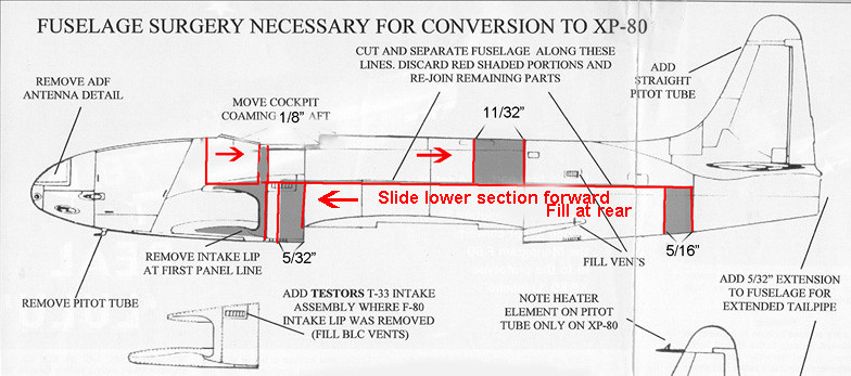 1/72 Lockheed XP-80 "Lulu Belle" Kit Bash Conversion - Work in Progress ...