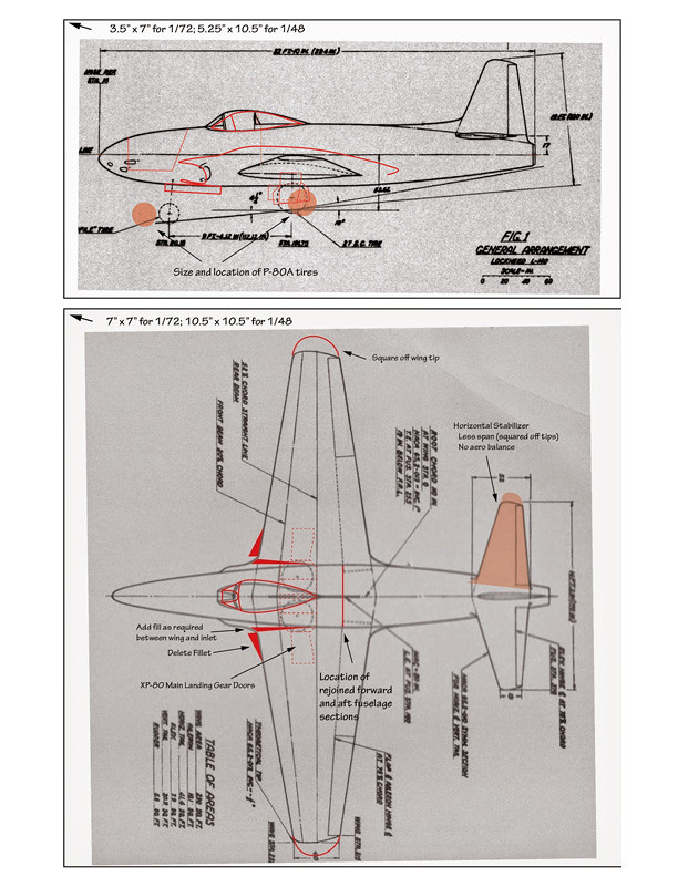 1/72 Lockheed XP-80 "Lulu Belle" Kit Bash Conversion - Work in Progress ...