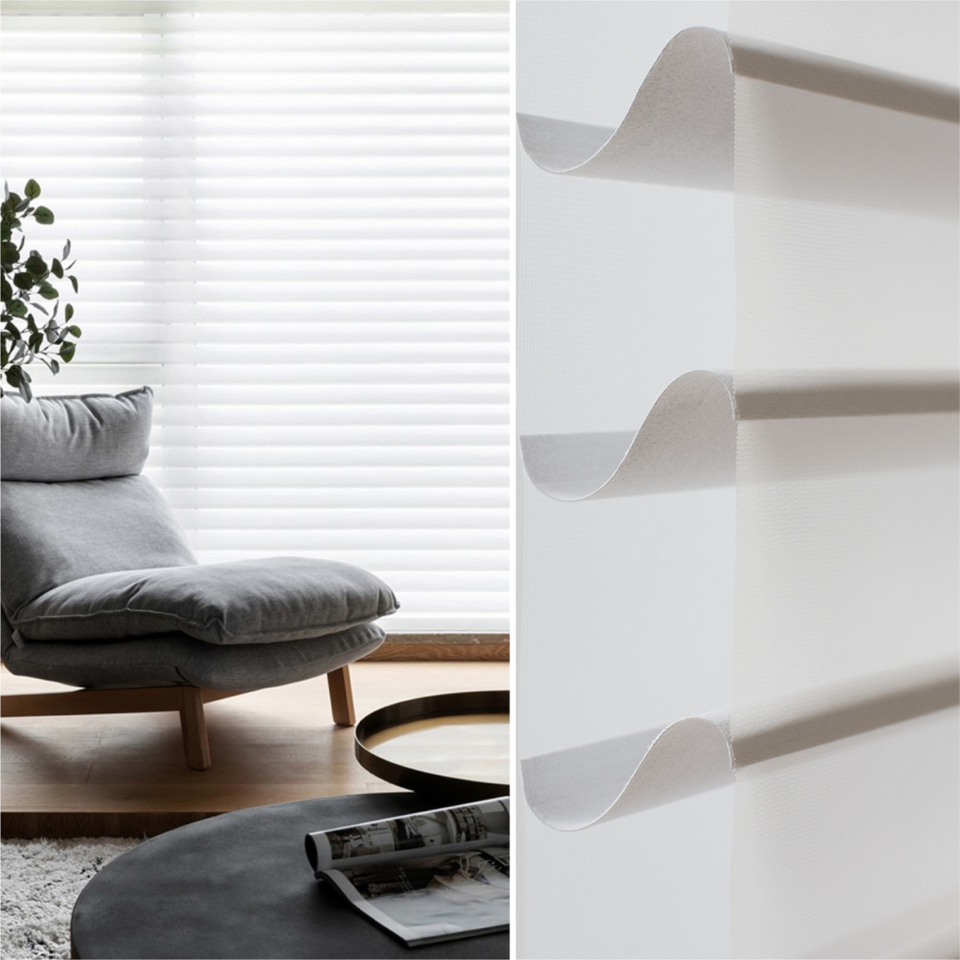 Yoolax Motorized Shangri-la Sheer Shade Remote Control Wireless Battery ...