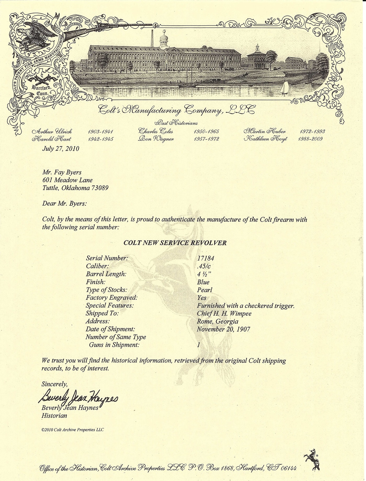 Engraved New Service | Colt Forum