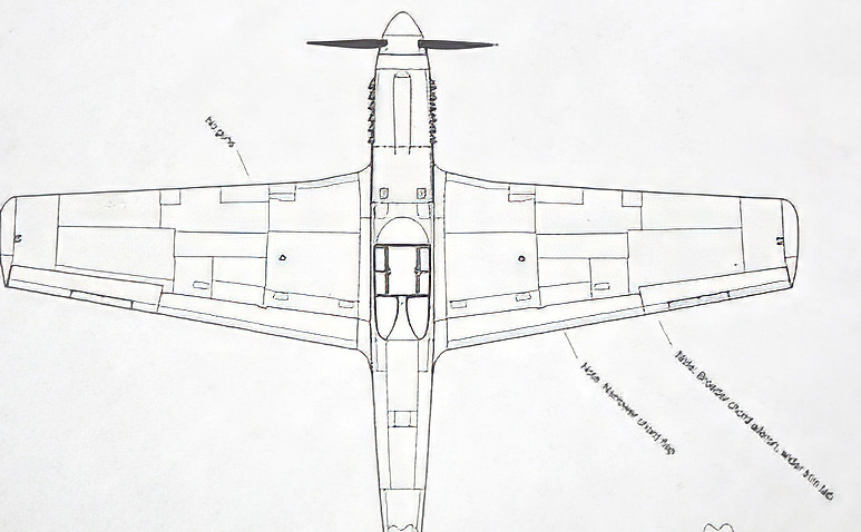 1/72 North American NA-73X Mustang Prototype Original Layout - Work in ...