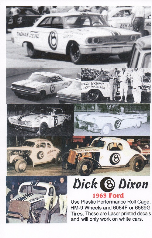 # 8 Dick Dixon 1963 Ford PPP - Plastic Perfomance Products - PPP Decals