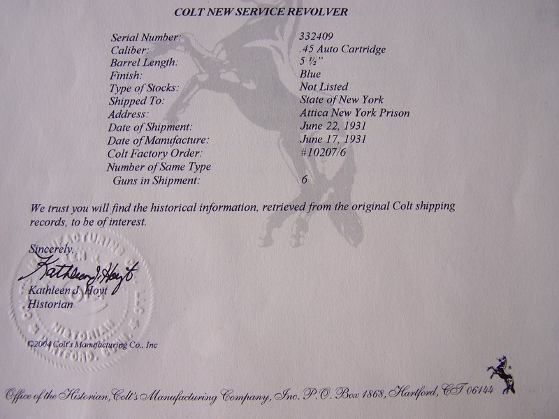 How Do You Feel About Factory Letters? | Colt Forum